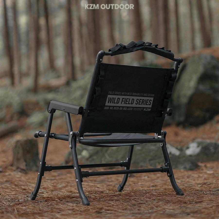 KZM OUTDOOR（ カズミ アウトドア ）フィールドスラブチェア FIELD SLAB CHAIR ブラック K23T1C02 ...